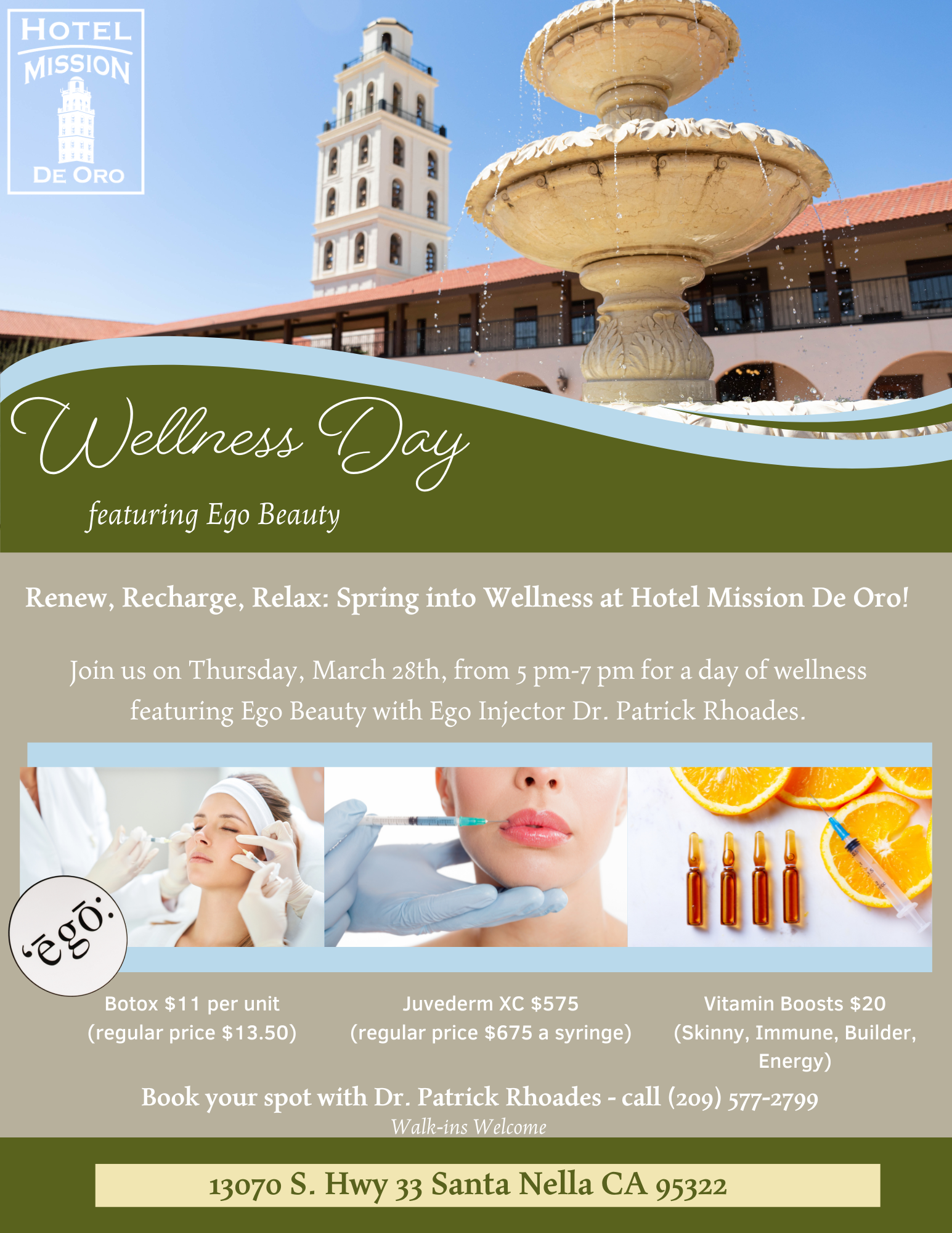 Wellness Happy Hour - Hotel Mission De Oro